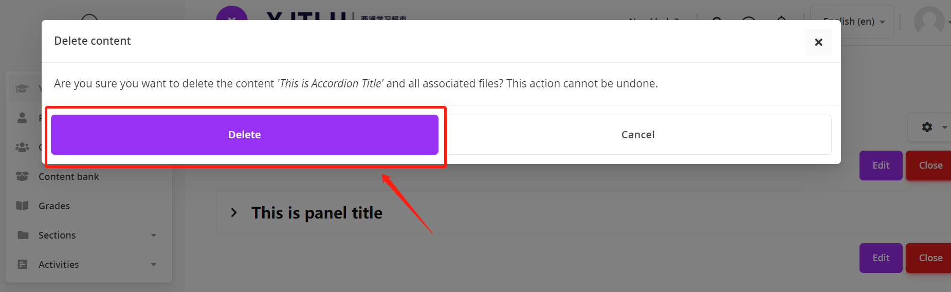 Knowledge Base How To Delete Contents In Content Bank